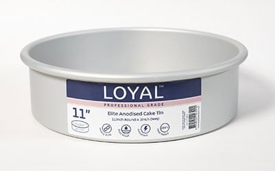 Cake Tin 11 Inch - Round - Top Quality Aluminium - Fast Dispatch